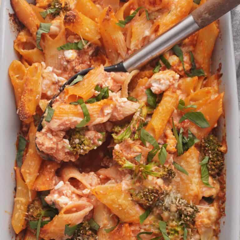 Creamy Cottage Cheese Pasta Bake (High Protein) — Maria Lucey Dietitian