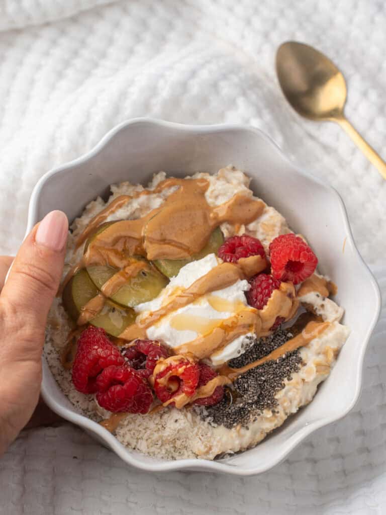 High Protein Oatmeal Recipe (No Protein Powder Needed) — Maria Lucey ...